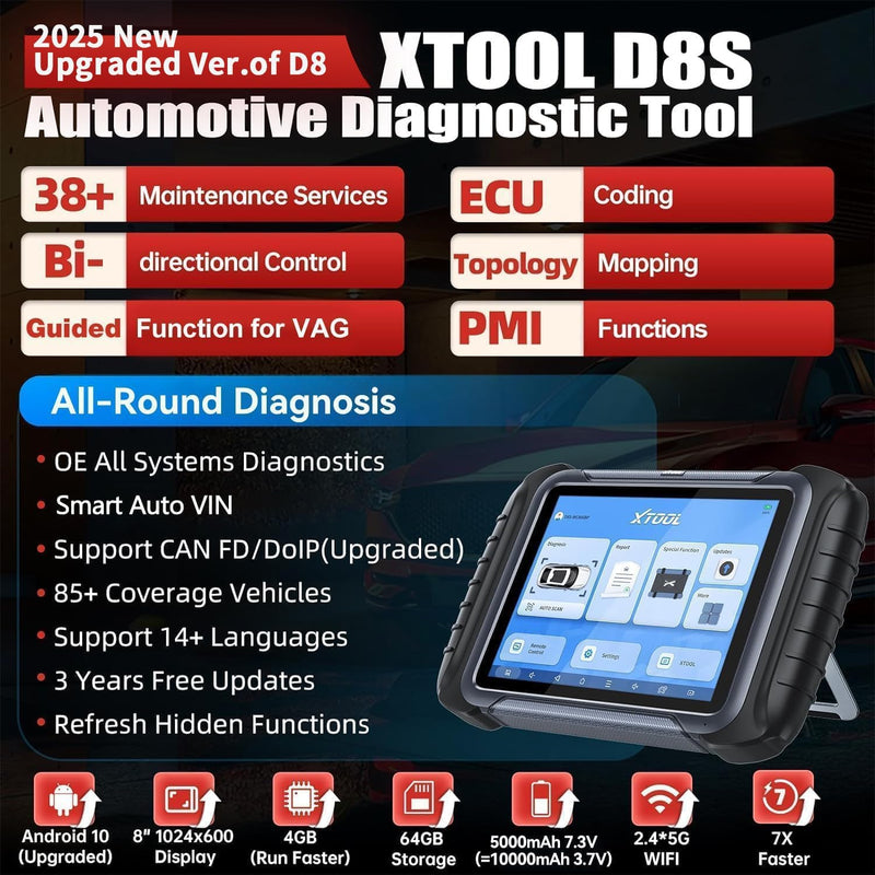 Xtool D8s Obd2 Scanner Bidirectional Scan Tool Xtool Official Car Diagnostic Tool Store