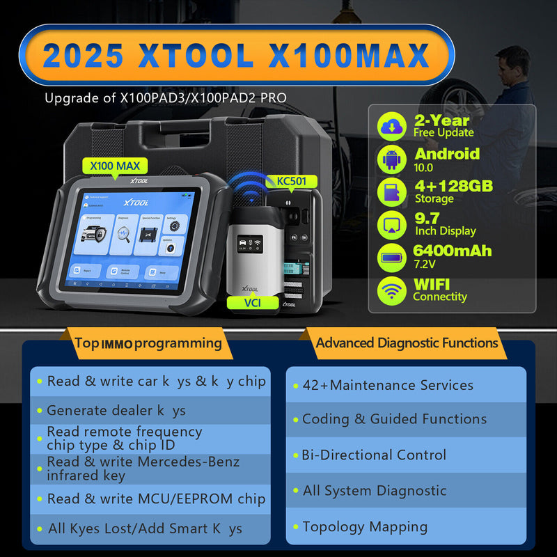 XTOOL X100 MAX Professional Key Programmer Car Diagnostic Tool – Xtool ...