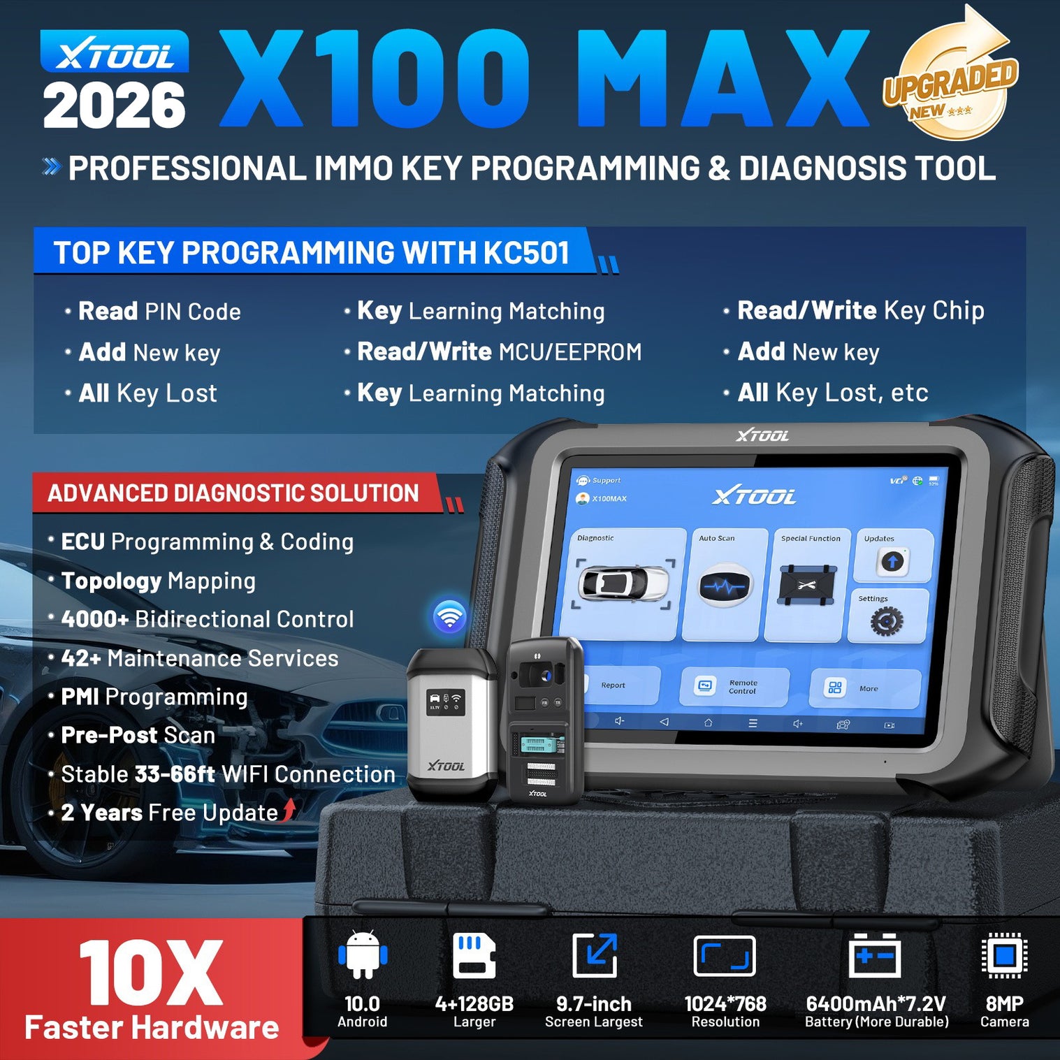 XTOOL X100 MAX Professional Key Programmer Car Diagnostic Tool – Xtool ...
