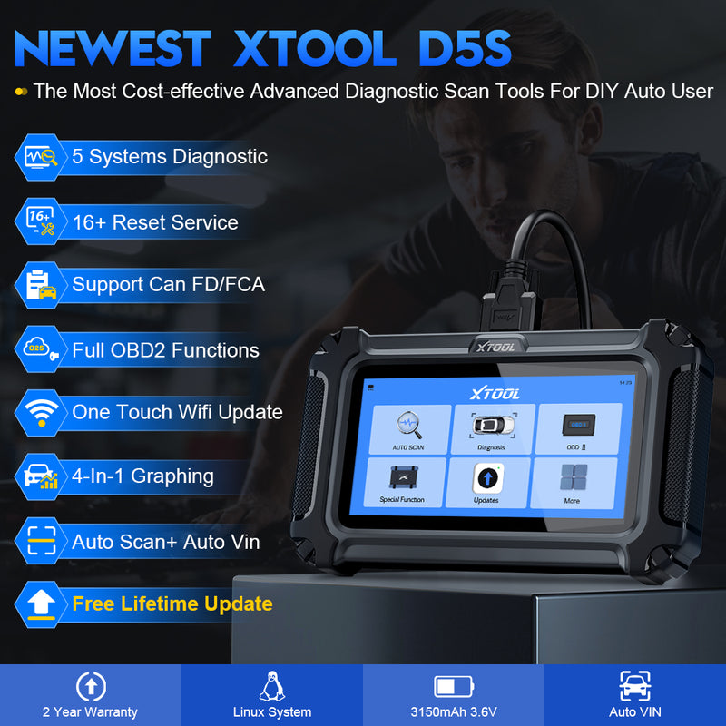 XTOOL D5S Auto Diagnostic Tool Car Code Reader – Xtool Official Car ...