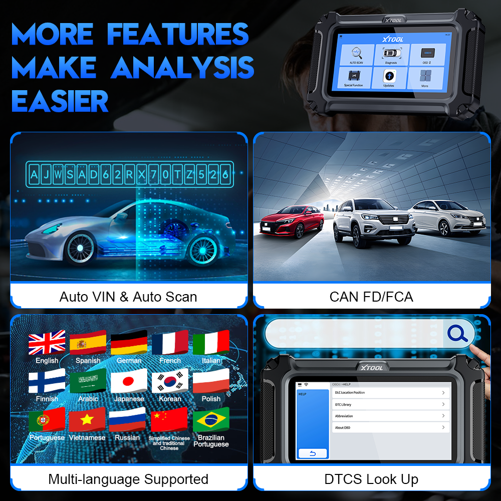 XTOOL D5S Auto Diagnostic Tool Car Code Reader – Xtool Official Car ...