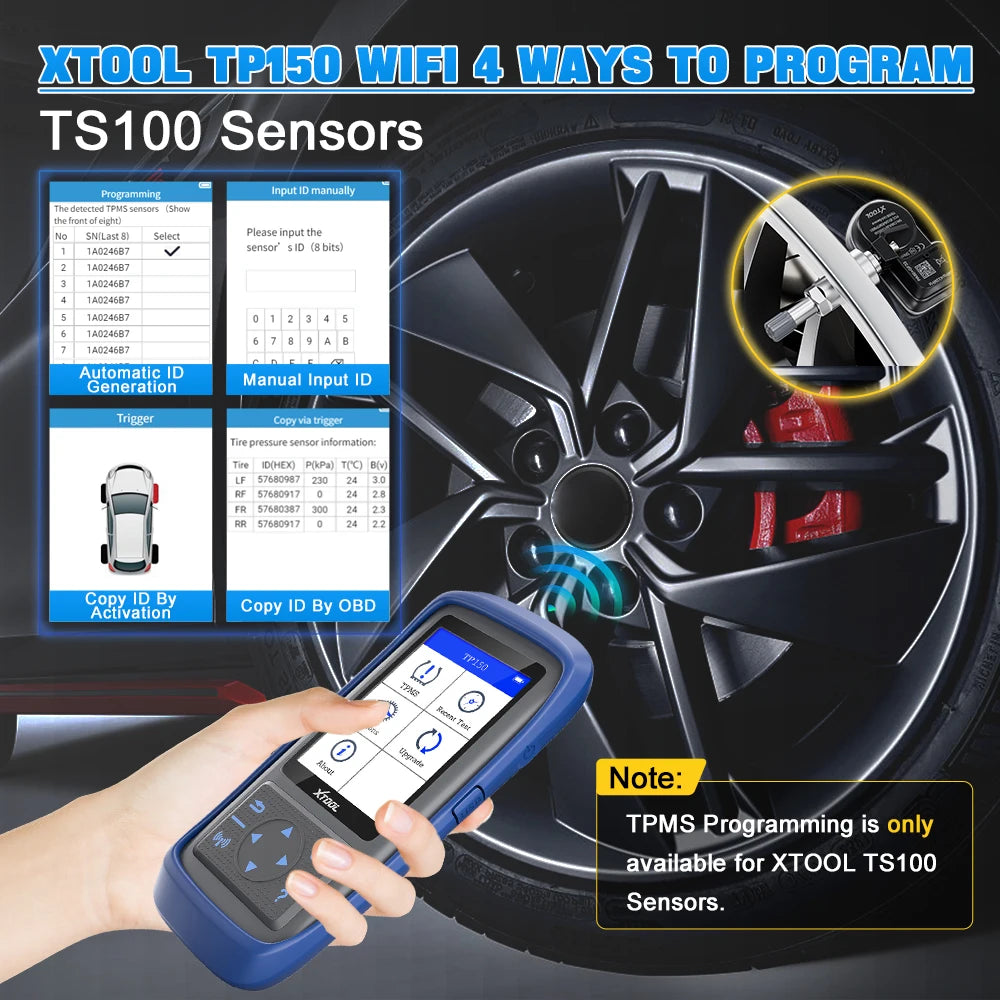 XTOOL TP150 Tire Pressure Monitoring System OBD2 TPMS Diagnostic ...