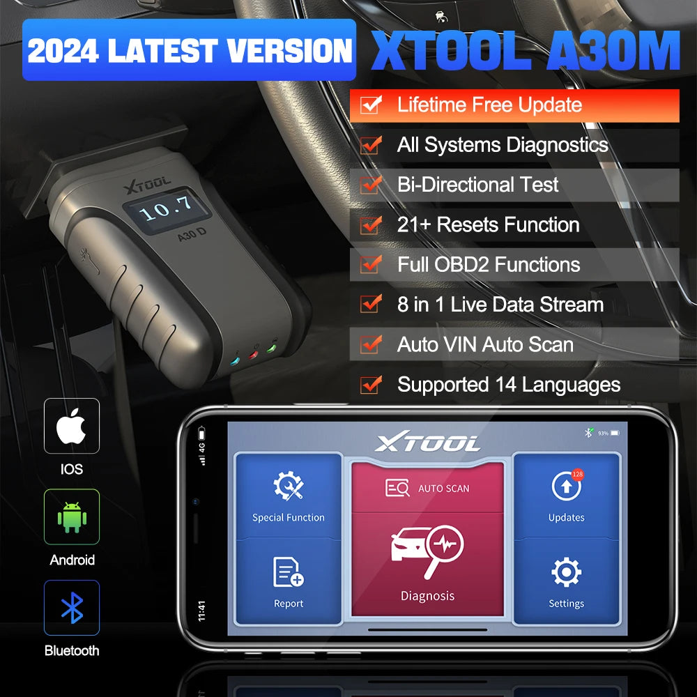 Order XTOOL Anyscan A30M BT Connection OBD2 Scanner Online – Xtool Official Car Dignostic TOOL Store