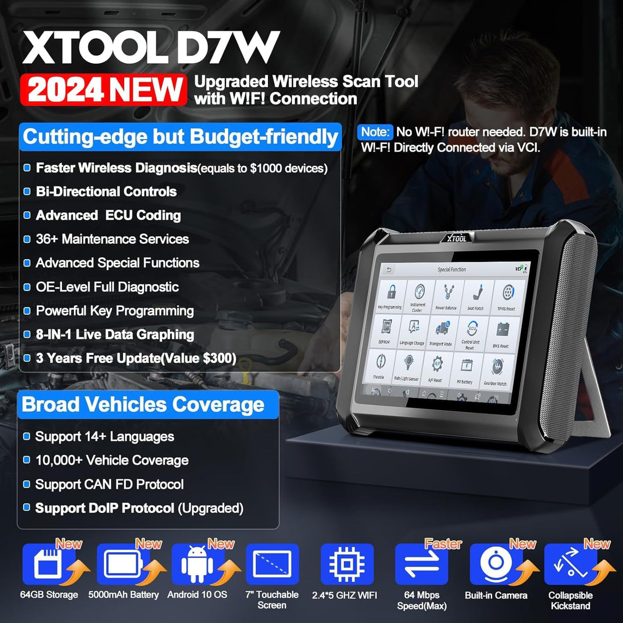 XTOOL D7W – Xtool Official Car Diagnostic TOOL Store
