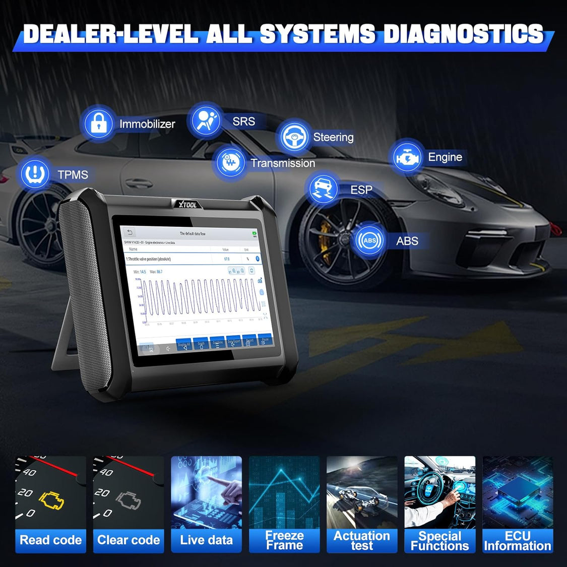 XTOOL D7W Wireless OBD2 Scanner Diagnostic Tool – Xtool Official Car ...