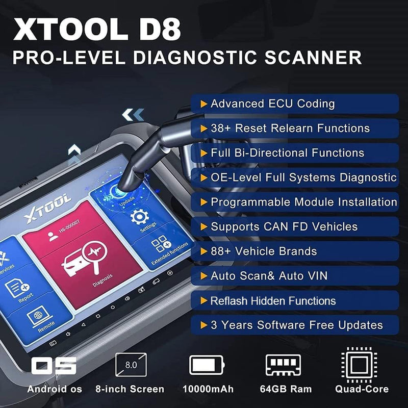 Xtool D8/D8BT Car Diagnostic tool – Xtool Official Car Diagnostic TOOL ...
