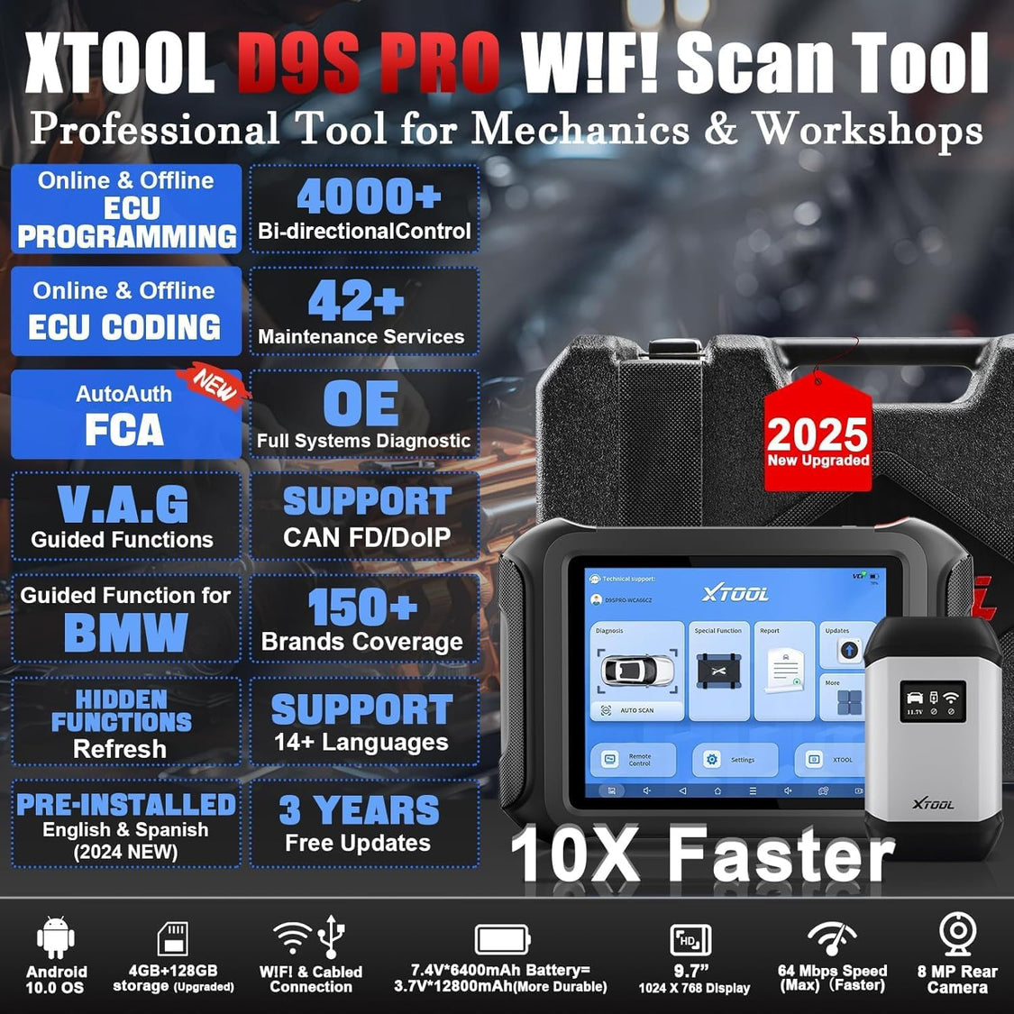 XTOOL D9S Pro Advanced Wireless Car Diagnostic Tool – Xtool Official ...