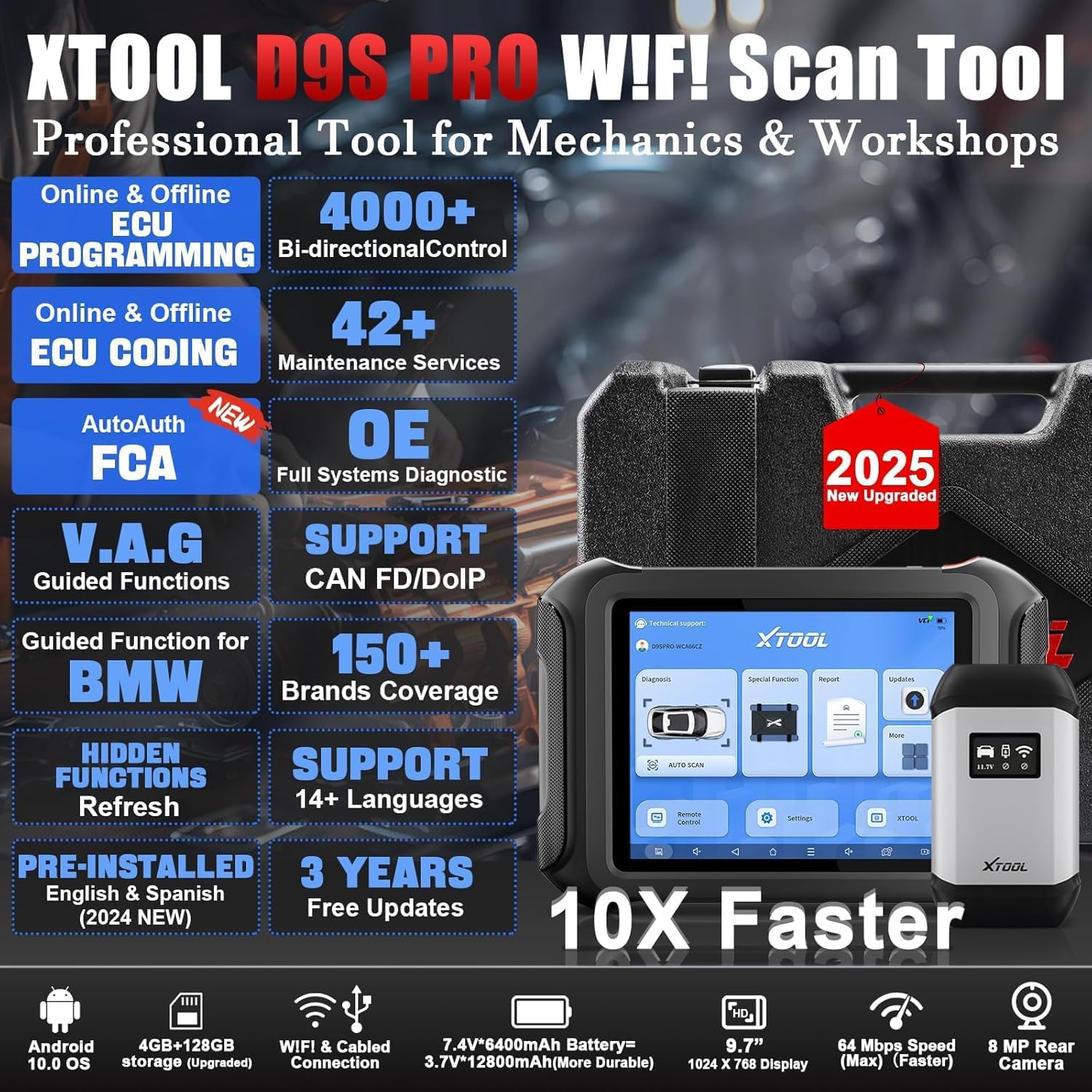 XTOOL D9S Pro Advanced Wireless Car Diagnostic Tool – Xtool Official ...