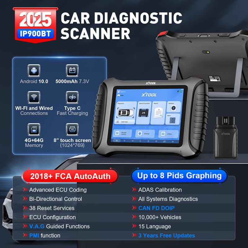 XTOOL IP900BT Wireless Diagnostic Scanner Car Diagnostic Tool – Xtool ...