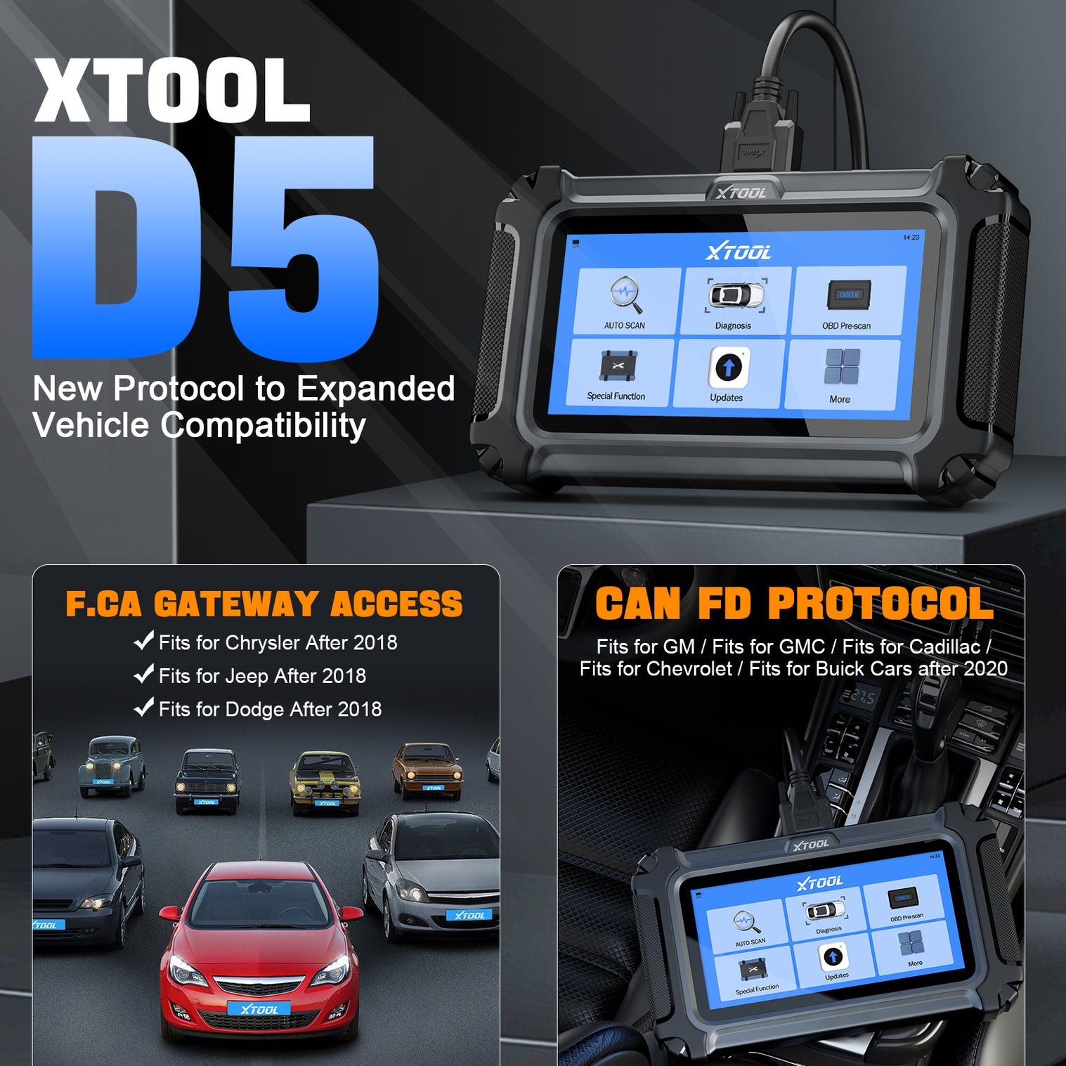 XTOOL D5 OBD2 Scanner Car Diagnostic Tool – Xtool Official Car ...
