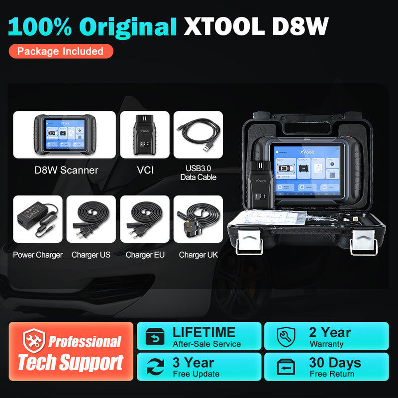 XTOOL D8W OBD2 Scanner Bidirectional Scan Tool with Topology Mapping ...