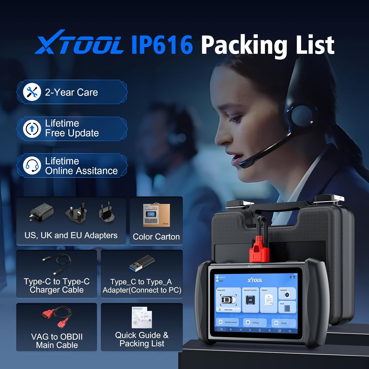 XTOOL IP616 OBD2 Scanner Automotivo Car Diagnostic Tool – Xtool ...