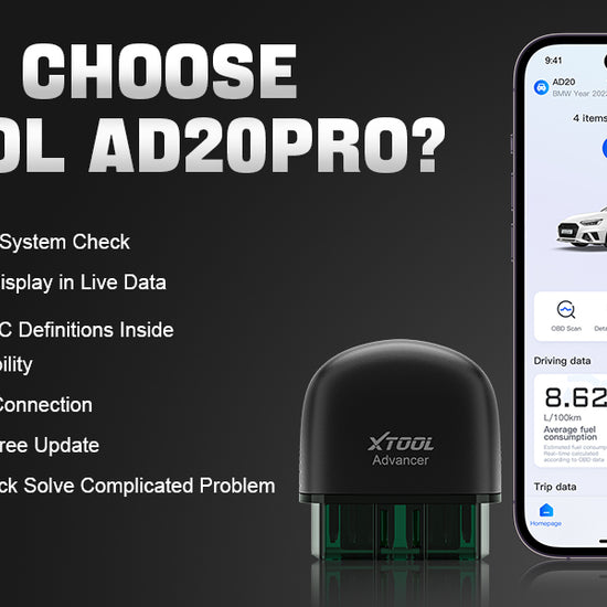 XTOOL AD20 PRO Full System Diagnostic Scanner OBD2 On-Board Monitor ...