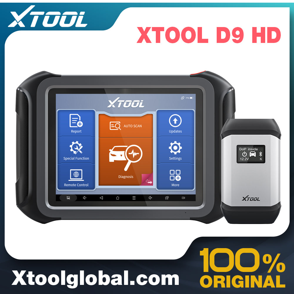XTOOL D9HD Diagnostic Tools for 12V Car 24V Truck ECU Coding Programmi ...
